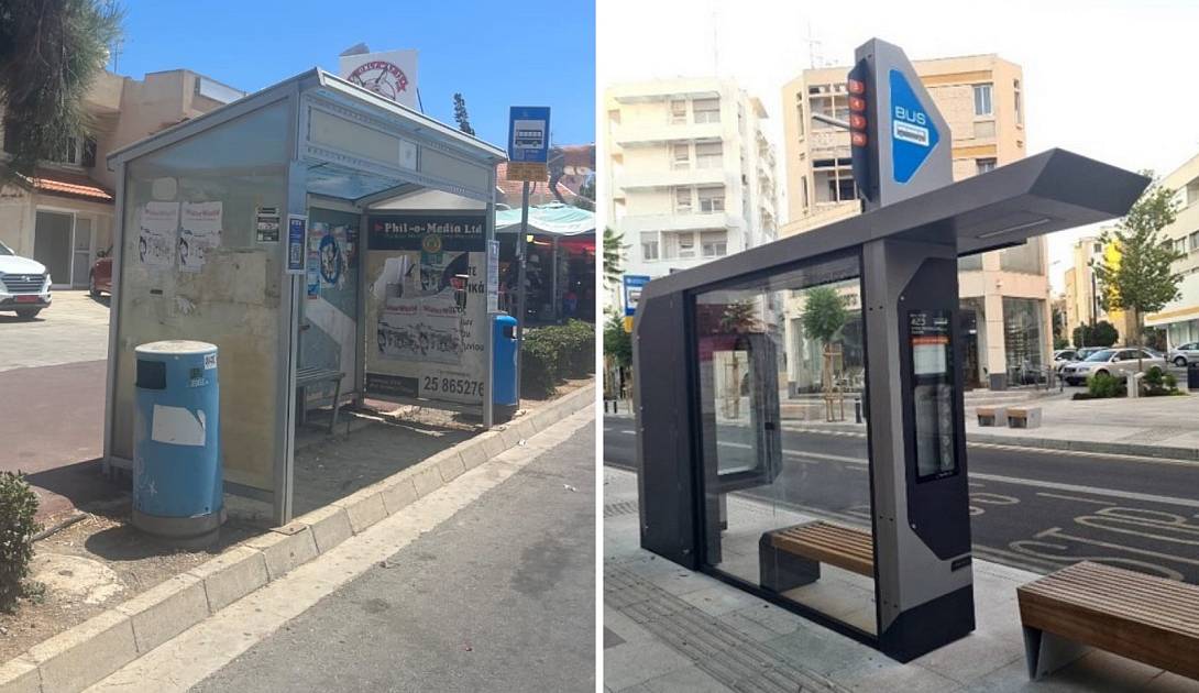В районе Паралимни заменят все автобусные остановки